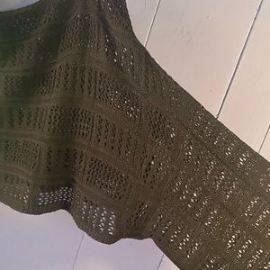 Sweaters | Bat Wing Cropped Crocheted Sweater | Poshmark